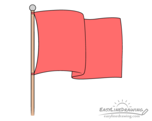 How to Draw a Flag Step by Step - EasyLineDrawing
