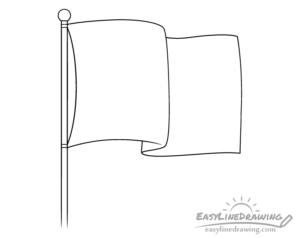 How to Draw a Flag Step by Step - EasyLineDrawing