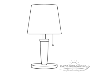 How to Draw a Lamp Step by Step - EasyLineDrawing