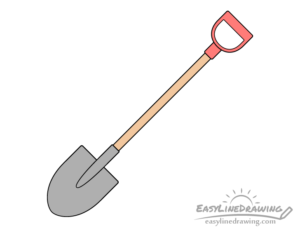 How to Draw a Shovel Step by Step - EasyLineDrawing