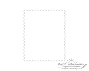 How to Draw a Stamp Step by Step - EasyLineDrawing