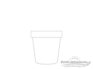 How to Draw a Plant Pot Step by Step - EasyLineDrawing