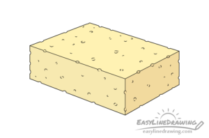 How to Draw a Sponge Step by Step - EasyLineDrawing
