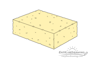 How to Draw a Sponge Step by Step - EasyLineDrawing