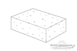 How to Draw a Sponge Step by Step - EasyLineDrawing