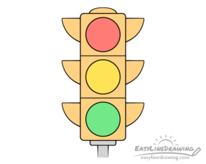 How to Draw a Traffic Light Step by Step - EasyLineDrawing