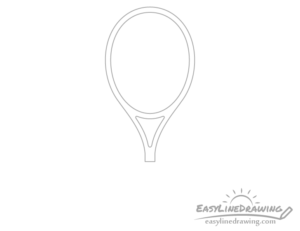 How to Draw a Tennis Racket Step by Step - EasyLineDrawing