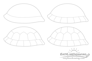 How to Draw a Tortoise Step by Step - EasyLineDrawing