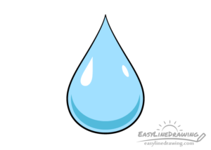 How to Draw a Water Drop Step by Step - EasyLineDrawing