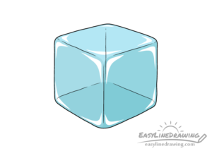 How to Draw an Ice Cube Step by Step - EasyLineDrawing