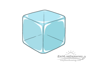 How to Draw an Ice Cube Step by Step - EasyLineDrawing