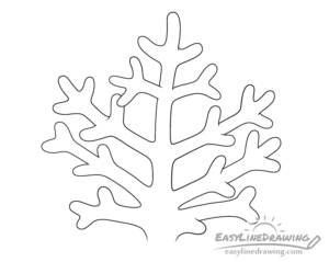 How to Draw Coral Step by Step - EasyLineDrawing