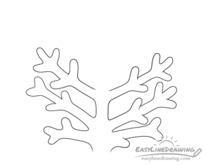How to Draw Coral Step by Step - EasyLineDrawing