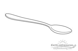How to Draw a Spoon in 6 Easy Steps - EasyLineDrawing