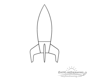 How to Draw a Rocket Step by Step - EasyLineDrawing