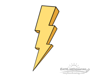 How to Draw a Lightning Bolt Step by Step - EasyLineDrawing