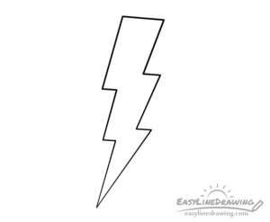 How to Draw a Lightning Bolt Step by Step - EasyLineDrawing