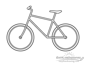 How to Draw a Bike Step by Step - EasyLineDrawing