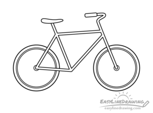 How to Draw a Bike Step by Step - EasyLineDrawing