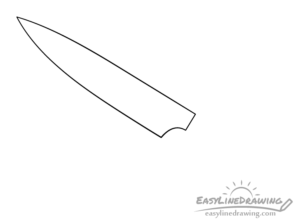 How to Draw a Knife Step by Step - EasyLineDrawing