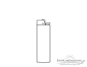 How to Draw a Lighter Step by Step - EasyLineDrawing
