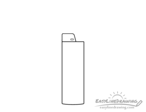 How to Draw a Lighter Step by Step - EasyLineDrawing