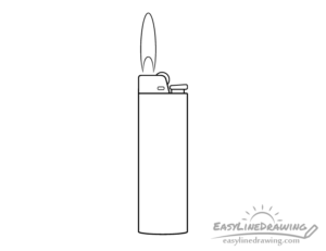 How to Draw a Lighter Step by Step - EasyLineDrawing