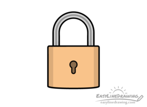 How to Draw a Lock Step by Step - EasyLineDrawing