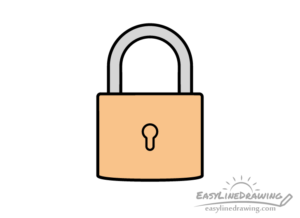 How to Draw a Lock Step by Step - EasyLineDrawing