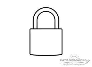 How to Draw a Lock Step by Step - EasyLineDrawing